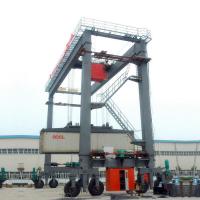China Zehua RTG 80 Ton Rubber Tyre Wheel Gantry Crane 5t Mobile Portable Gantry Crane Heavy Duty Lifting Equipment for sale
