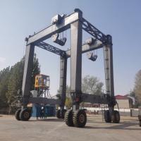 China Zehua RTG 80 Ton Rubber Tyre Wheel Gantry Crane 5t Mobile Portable Gantry Crane Heavy Duty Lifting Equipment for sale