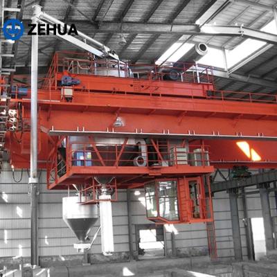 China Zehua Crane 3 Ton Overhead Crane Drive Motor 20 Ton Steel Melting Plant Overhead Crane System Travelin for sale