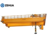 China Zehua Crane Double Girder Overhead Crane 25ton QD Type Heavy Duty Travel Lift Crane 5 Ton Cabin Control for Sale for sale