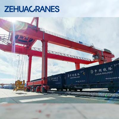 China 2026 New Intelligent RMG Rail Mounted Container Gantry Crane 40.5T Single Lift/65T Twin Lift Full VFD Auto Anti-sway  CE ISO for sale