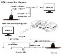 China Universal 3rd Brake Light Camera For VW Crafter Vans RCA Connector Night Vision for sale