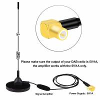 China MCX Magnetic Radio Antenna Combined Vehicle Mounted AM/FM DAB Screw Thread for sale