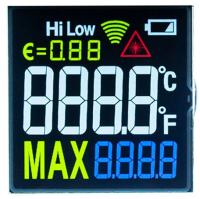 China Custom VA LCD Display 29.5x32.8mm Negative Transmissive Full View for Infrared Thermometer for sale