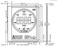 China Custom VA LCD Display for Gas Detection Instrument 63.7x76.7mm Negative Transmissive for sale