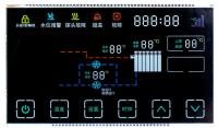 China Large Sized VA Segment LCD Display Instrument Meter 6 Inch 156.1x91.9mm Active Area for sale