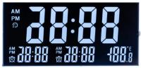 China VDD 4.5V Black Background VA LCD Display Alarm Clock LCD Display OEM for sale
