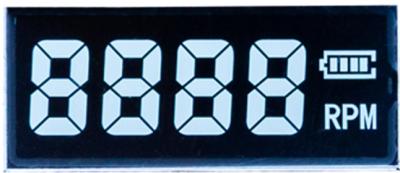 China Custom VA LCD Display 29.7x14.7mm Negative Transmissive for Rotating Speed Instrument for sale
