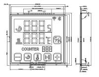 China Bias 1/3 Negative Transmissive LCD 12 O′Clock VA TP Type Thermostat LCD Display for sale