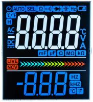 China ODM Vertical Alignment LCD Negative Transmissive Segment Display 62x53mm for Multimeter for sale