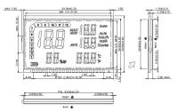 China Customized Pin VDD 3.6V FSTN Segment LCD Display For Vehicle Controller for sale