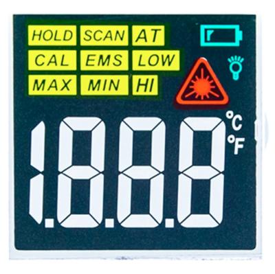China OEM ODM Forehead Thermometer LCD Display 26.3x28.3mm Negative Transmissive TN for sale