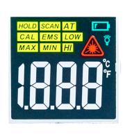 China OEM ODM Forehead Thermometer LCD Display 26.3x28.3mm Negative Transmissive TN for sale