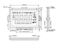 China 3V Positive Transmissive LCD Display TN LCD Seven Segment Display for sale