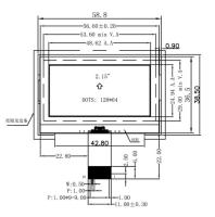 China 2.4 Inch Graphic LCD Display 128X64 Dots FSTN Cog LCD Display Module for sale