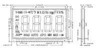 China White Background TN LCD Display 29 Pins Connector TN LCD Panel for sale