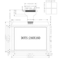 China ODM Cog FSTN LCD Display 240X160 Dots Matrix Graphic LCD Module for sale