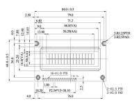 China 2.7 Inch 16x2 Character LCD Display Module 3.3V COB STN for Industrial Control for sale