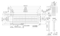 China 16x2 Character LCD Display Module 122x44mm STN Transflective 3V for Industrial Control for sale