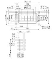 China 1.6 Inch Standard 0802 Character LCD Display Monochrome COB LCD Module for sale