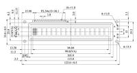 China 16*2 Character LCD Display Blue Background ODM COB Monochrome LCD Module for sale