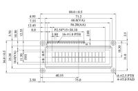 China Customized 2.7 Inch COB STN LCD Display 16x2 Character Module 5V for sale