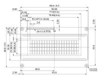 China 20*4 Dots Matrix LCD Monitor Character LCD Display Module 3.8 Inch for sale
