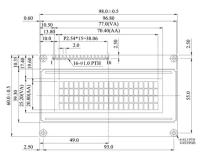 China STN 40x2 Character LCD Display Module 182x33.5mm 5V COB for sale