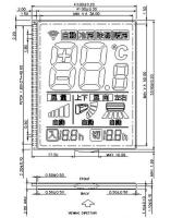 China Custom TN LCD Display for Air Conditioner Remote Control 53x43mm Transflective for sale