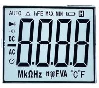 China Customized HTN Segment LCD Display Transmissive 35.5x31.6mm 3V 1/4 Duty for sale
