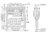 China Widely Used VDD 3.3V VA LCD Display Black Segment Digital LCD Display for sale