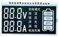 China Customized VA LCD Display 6 O'Clock Negative Transmissive Voltmeter 50.2x44.2mm for sale