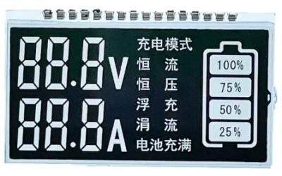 China Customized VA LCD Display 6 O'Clock Negative Transmissive Voltmeter 50.2x44.2mm for sale