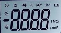 China Zebra Connector Black Background HTN LCD Display 45.5*21mm for sale