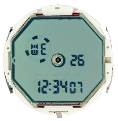 China Customized STN LCD Display Pin Connector 3V 1/4 Duty Electronic Clock Display for sale