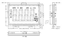 China SGS 6 O'Clock  7 Segment STN LCD Display Touch Screen  LCD Display for sale