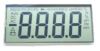 China Custom HTN Positive Reflective LCD Display 6 O'Clock 68x35.5mm Pin Connection for sale