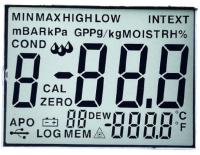 China 1.5 Inch Black TN LCD Screen 38x23.5mm Transflective Display for Meters Office Equipment for sale
