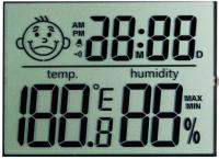 China Custom OEM 6 OClock Viewing Angle TN LCD Display 63x48mm Seven Segment Electronic Calendar for sale