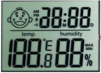 China Custom OEM 6 OClock Viewing Angle TN LCD Display 63x48mm Seven Segment Electronic Calendar for sale