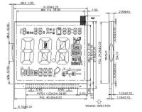China Household Consumer Product Segment LCD Display Positive Transflective TN LCD Panels for sale