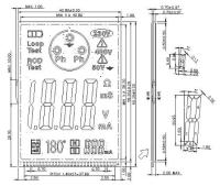 China Positive Transmissive TN Segment LCD Display 42.8x60.2mm 3V 1/4 Duty for sale