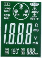 China Positive Transmissive TN Segment LCD Display 42.8x60.2mm 3V 1/4 Duty for sale