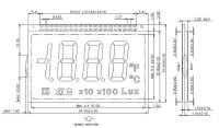 China Positive Reflective 6 O′ Clock Segment TN LCD For Electronic Instrument Display for sale