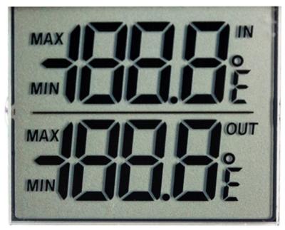 China Customized Positive Reflective TN Segment LCD Screen 38.9x34.7mm for Meter Display for sale