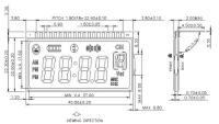 China ODM Positive Reflective TN Segment LCD For Vehicle Display for sale