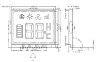 China 12 Pin Connector 28.4*24.4mm Positive 7 Segment  LCD Display For Instrument Controller for sale