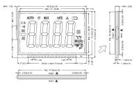 China Positive Transmissive 6 O Clock TN Segment LCD Display 48.82x33.32mm for Instrument for sale