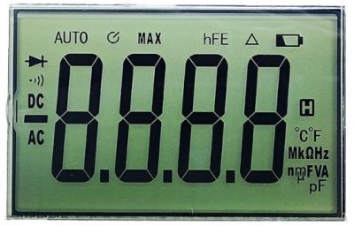 China Positive Transmissive 6 O Clock TN Segment LCD Display 48.82x33.32mm for Instrument for sale