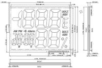 China Customized Positive Reflective Segment LCD Display 79.7x58.8mm Duty 1/4 TN Panel for sale